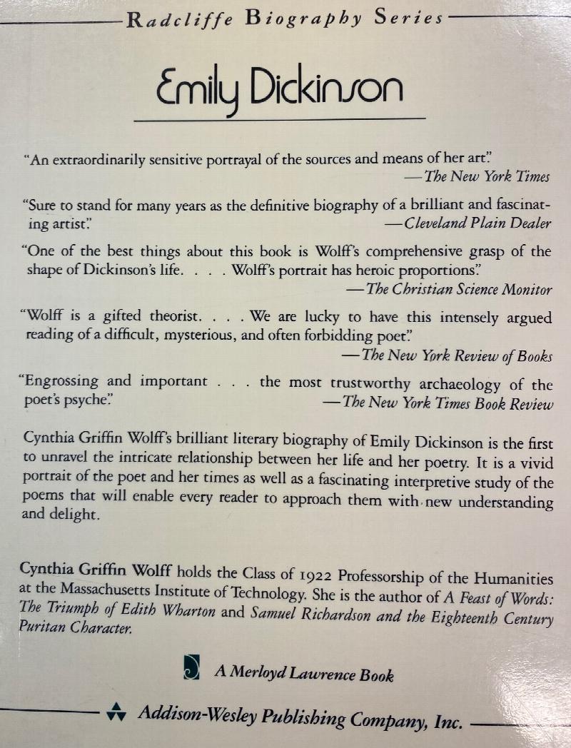 Emily Dickinson (Radcliffe Biography Series)
