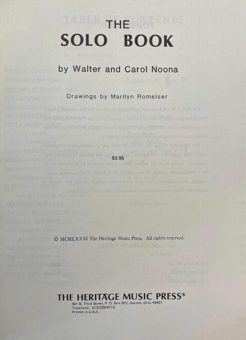 The Solo Book - Level 1 (The Young Pianist Series)